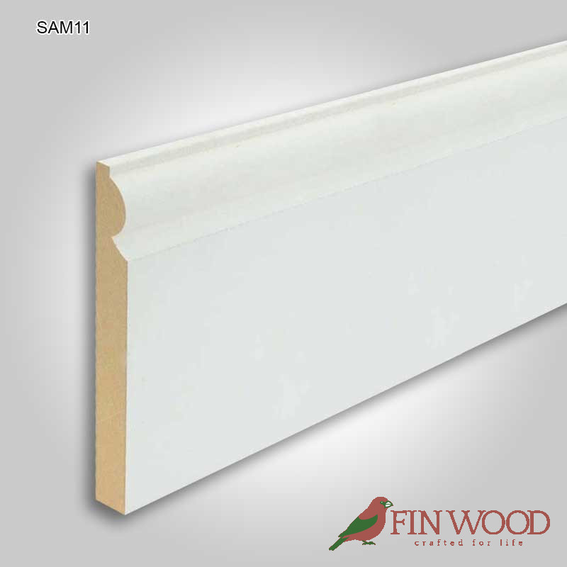 MDF Torus skirting white primed 144mm #CraftedForLife